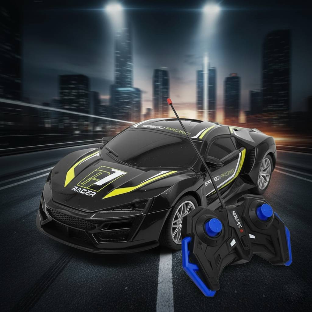 4-Direction RC Toy Car – Police, Racing & Sports Models with Light-Up ...