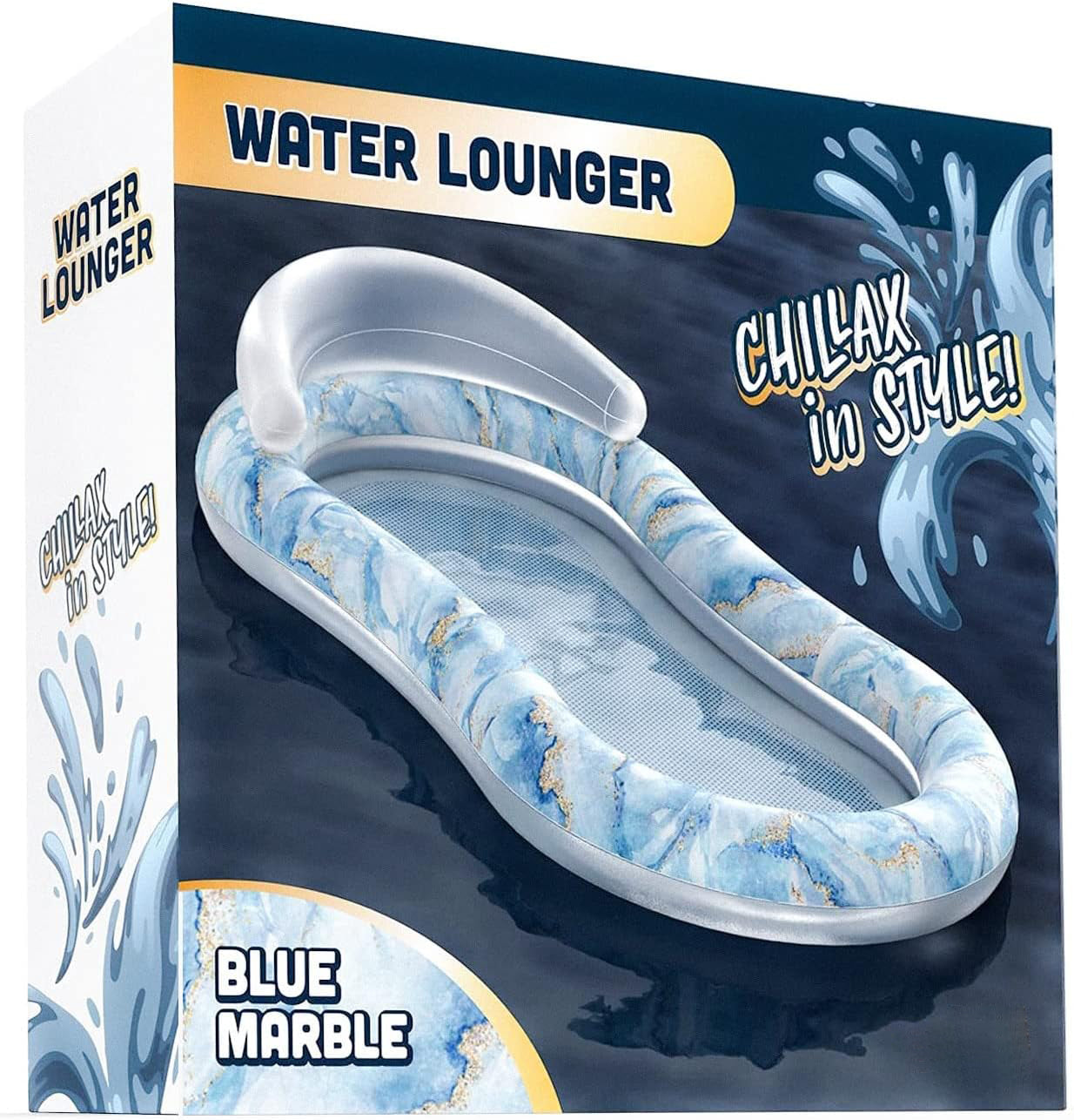 Pool Floaties Adult Size, Heavy Duty Raft Water Lounger Recliner Infla ...