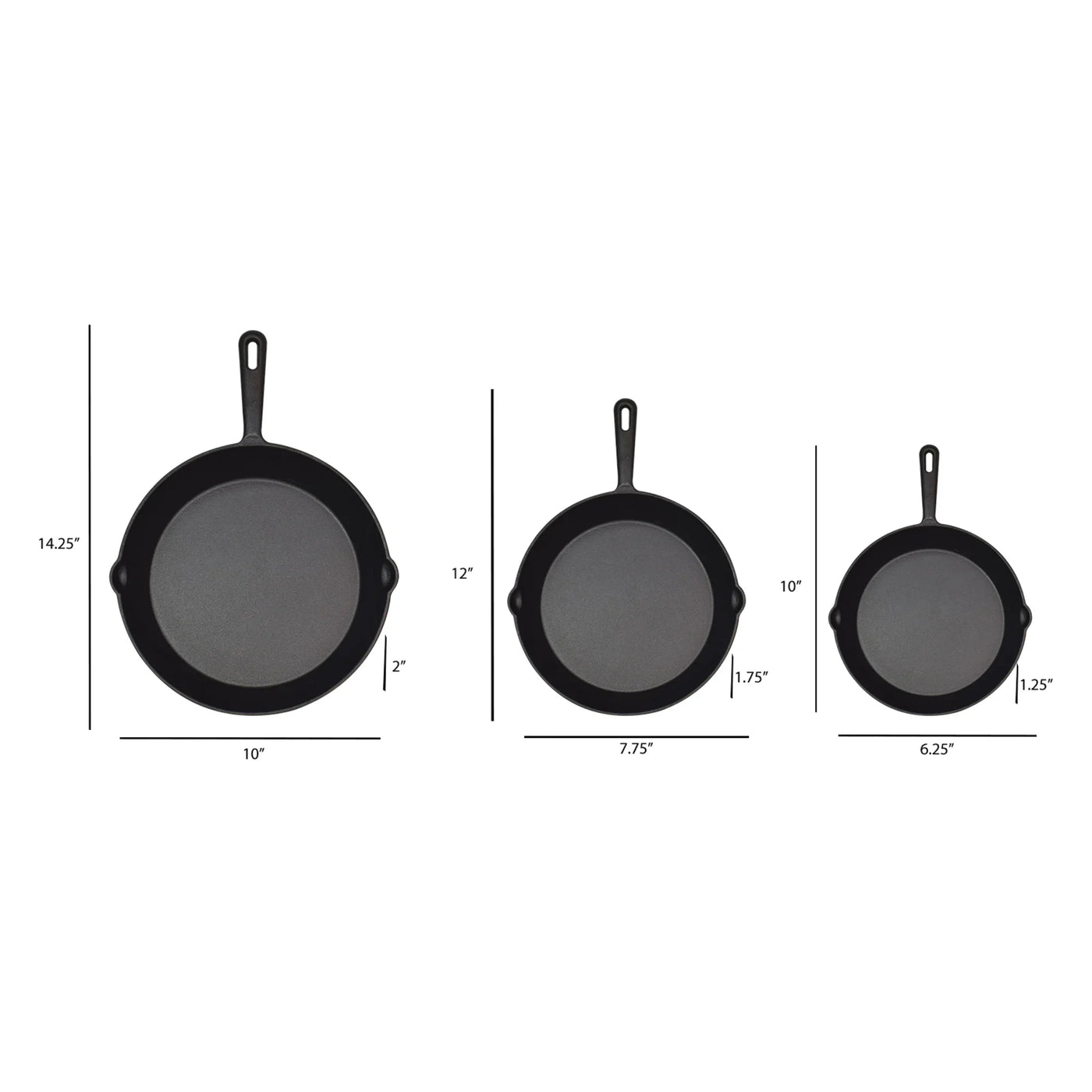 Jim Beam Cast Iron 3 Piece Skillet Set – Infinite Basics