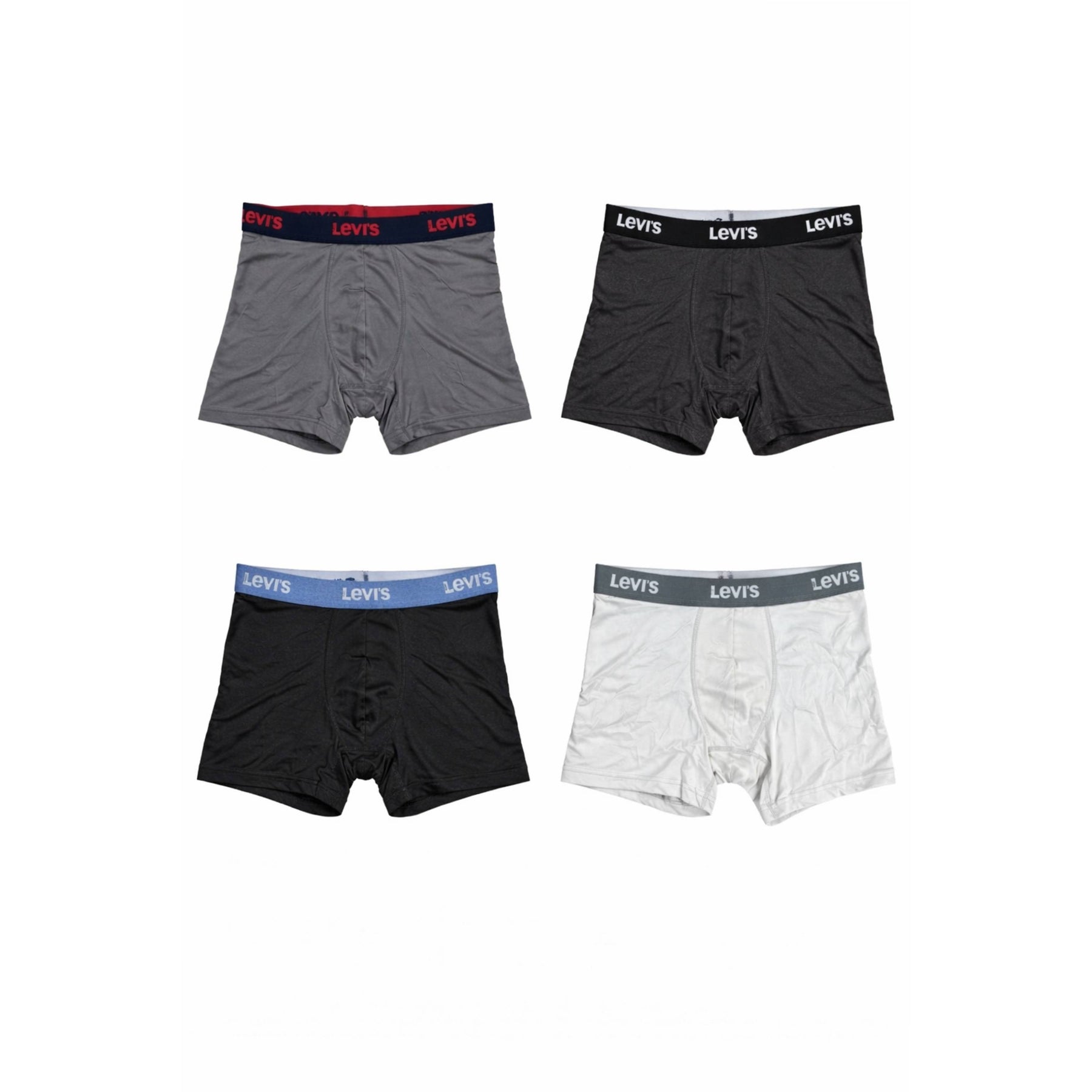 Levi’s Men’s Microfiber Boxer Briefs – 4 Pack, Soft Stretch Comfort, A ...