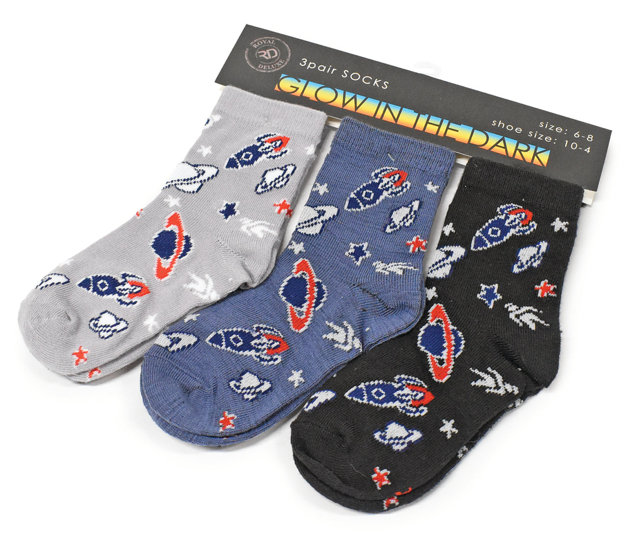 6-Pairs Kids Glow in the Dark Socks – Infinite Basics